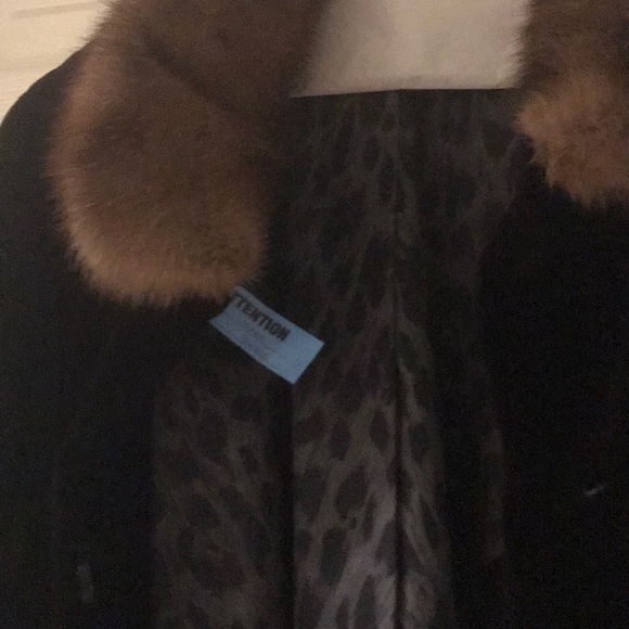 SAKOWITZ FURS | Jackets & Coats | Sakowitz Furs Black Shrd Mink W Sable ...